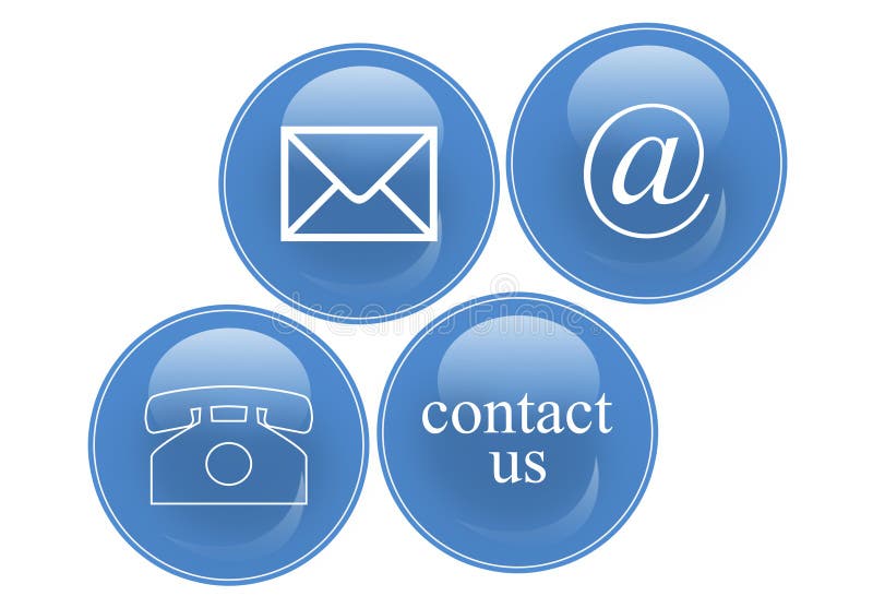 Signos De Contacto. Iconos De Ubicación Y Contacto. Símbolos Simples ...