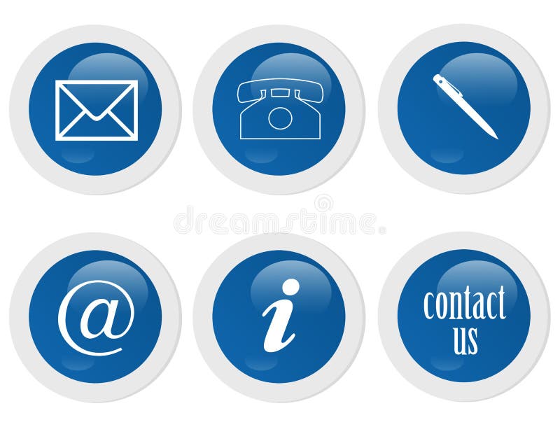 Signos De Contacto. Iconos De Ubicación Y Contacto. Símbolos Simples ...