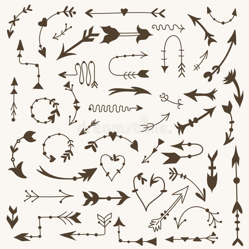 Muestras Tribales De La Flecha Del Vector Ilustración del Vector ...