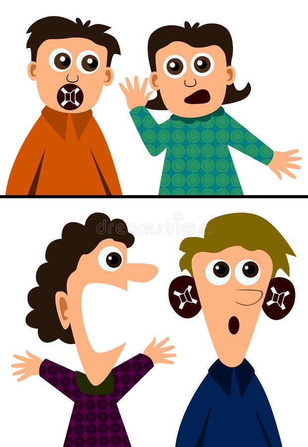 Muet et sourd illustration stock. Illustration du dessin - 24008221