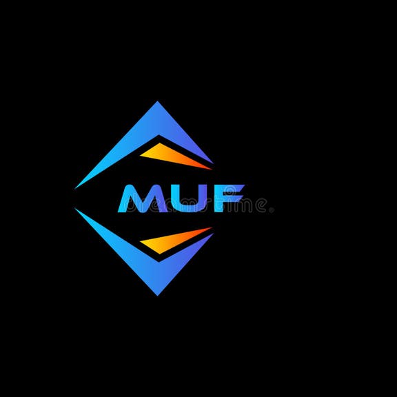 MUF Abstract Technology Logo Design on Black Background. MUF Creative ...
