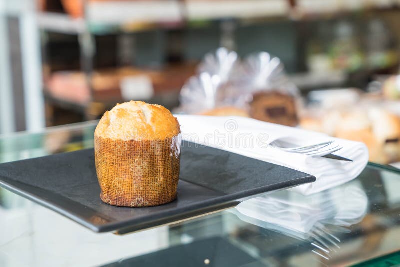 Muffin cake on plate stock photo. Image of chocolate - 93079622