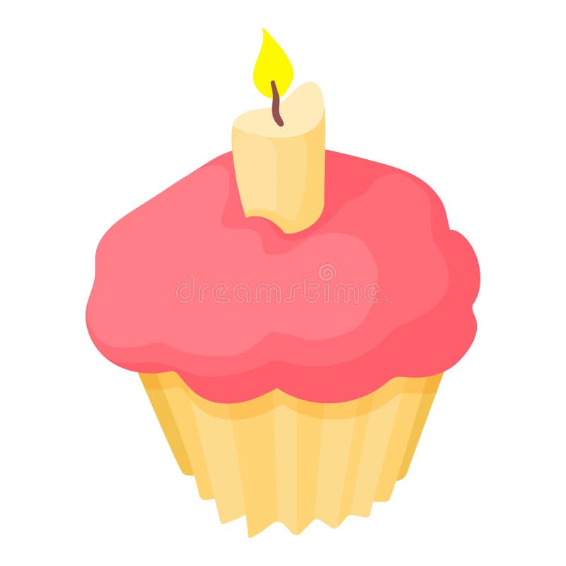 Muffin icon, cartoon style stock vector. Illustration of birthday ...
