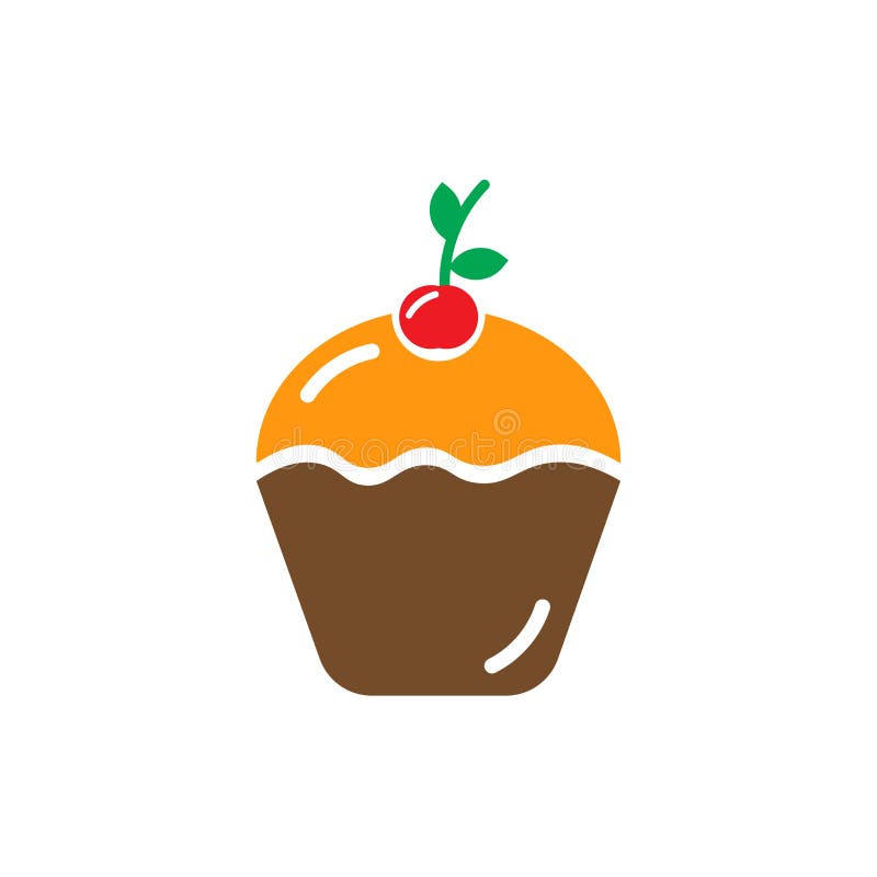 Muffin Icon Vector Sign and Symbol Isolated on White Background Stock ...
