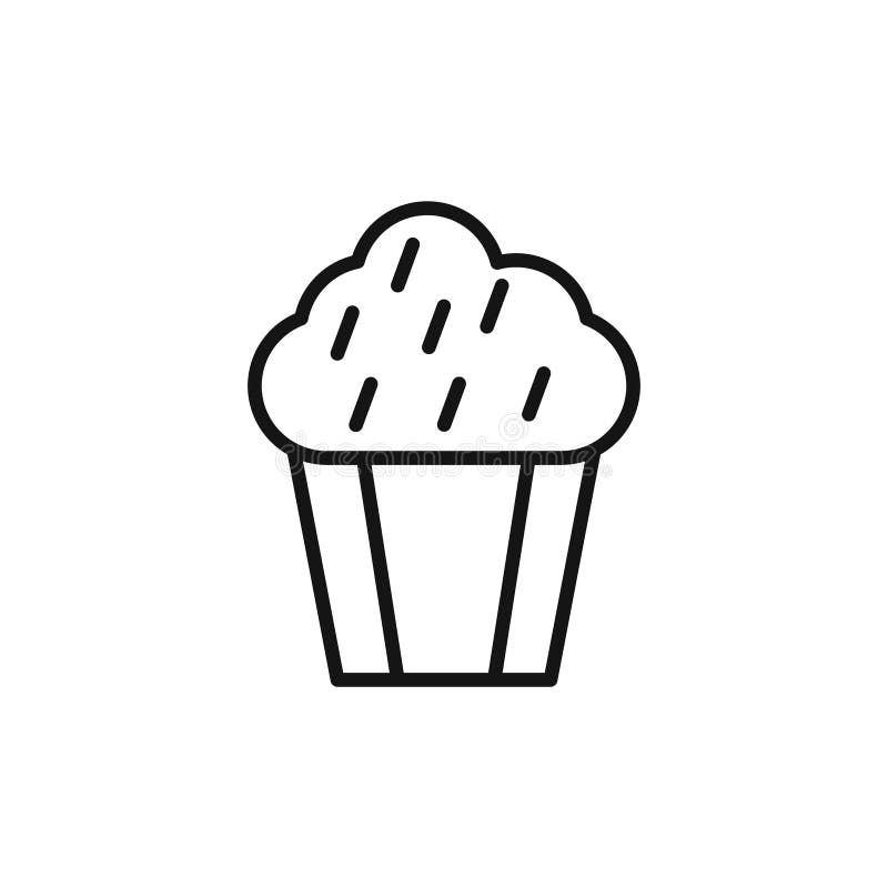 Muffin Logo Sign Vector Outline Stock Vector - Illustration of snack ...