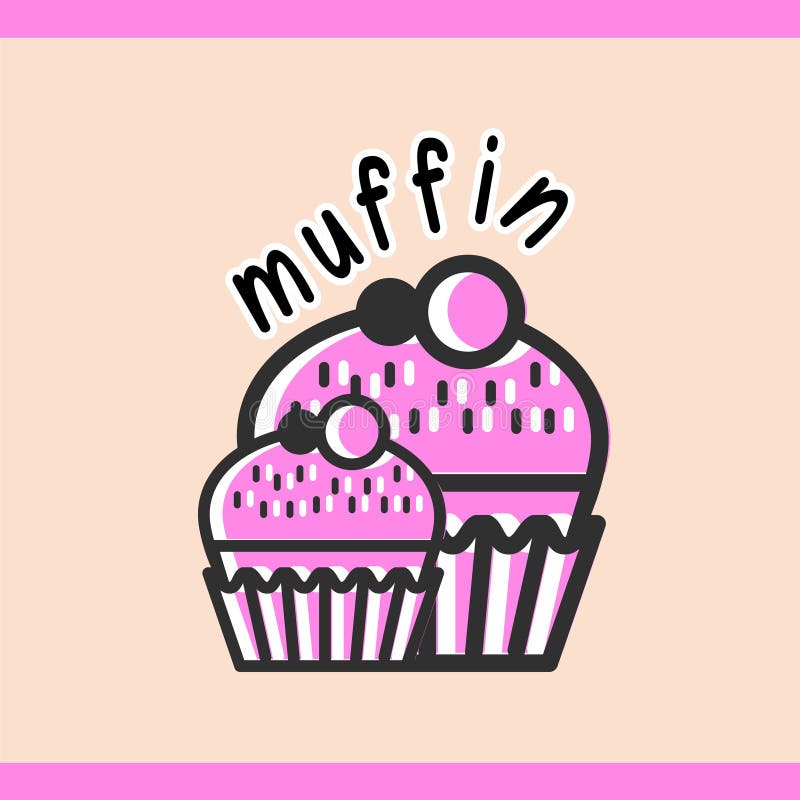 Muffin logotype template stock vector. Illustration of badge - 124108768