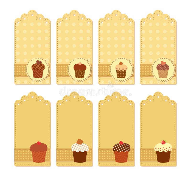 Muffin tags collection stock vector. Illustration of decorative - 36628626