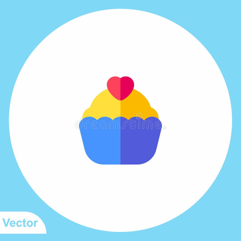 Muffin Vector Icon Sign Symbol Stock Vector - Illustration of chocolate ...