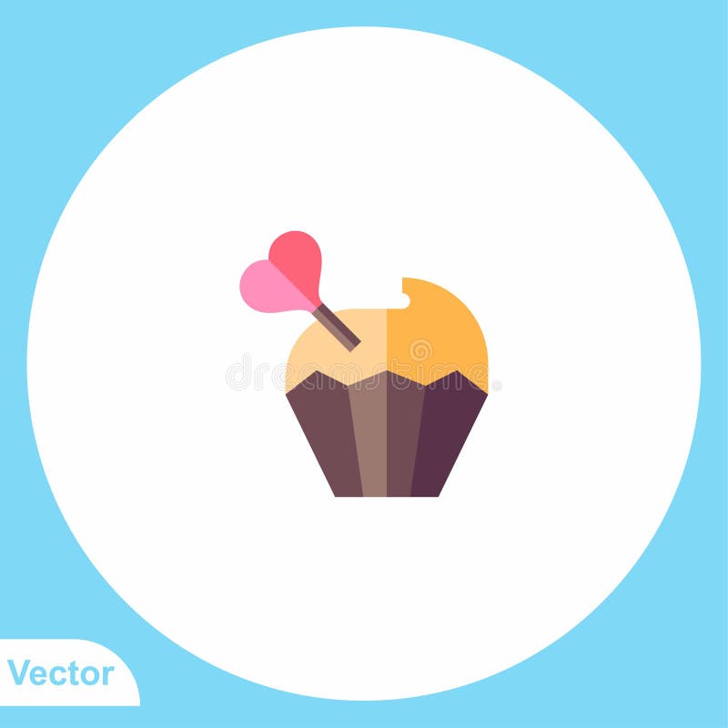 Muffin Vector Icon Sign Symbol Stock Illustration - Illustration of ...