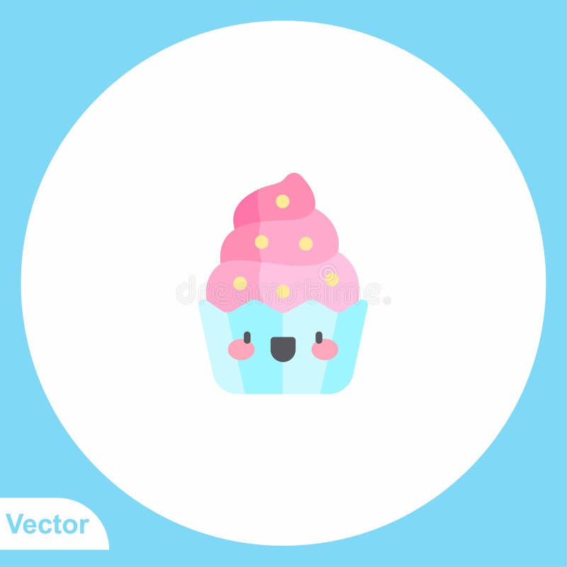 Muffin Vector Icon Sign Symbol Stock Illustration - Illustration of ...