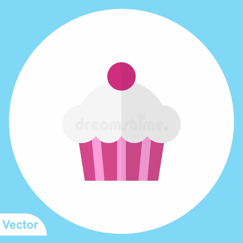 Muffin Vector Icon Sign Symbol Stock Illustration - Illustration of ...