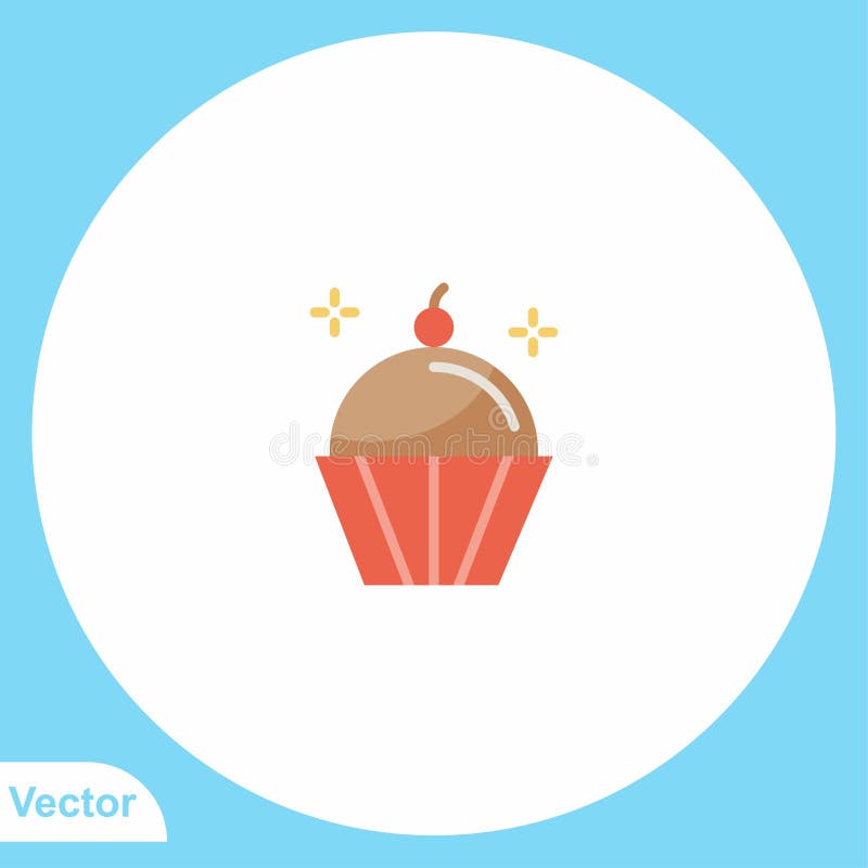 Muffin Vector Icon Sign Symbol Stock Vector - Illustration of berry ...