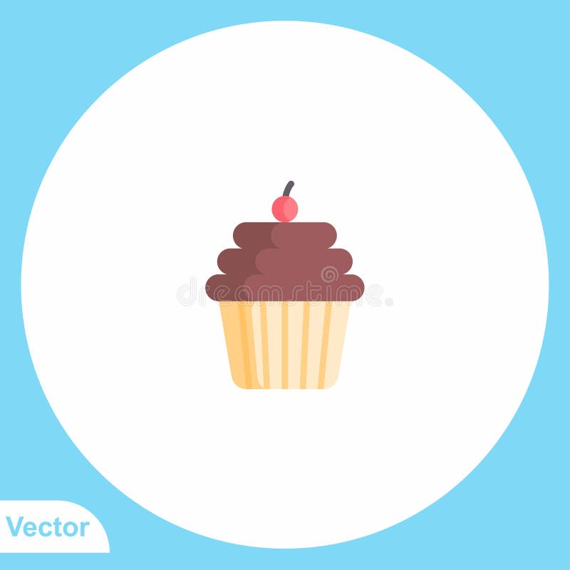 Muffin Vector Icon Sign Symbol Stock Illustration - Illustration of ...