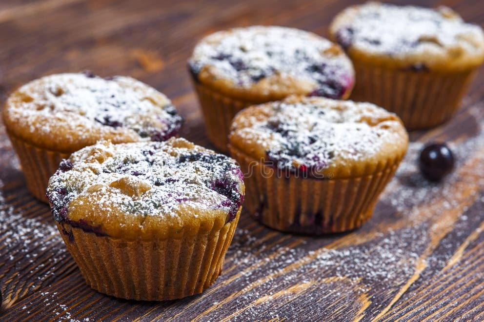 Muffins with Black Currants Stock Image - Image of fruit, cake: 63850097