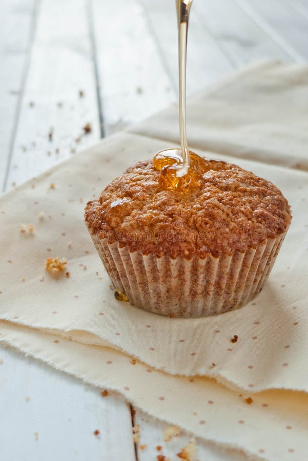 Muffins with caramel syrup stock photo. Image of morning - 26282070