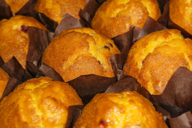 Muffins on the Counter - Background Stock Image - Image of berry ...