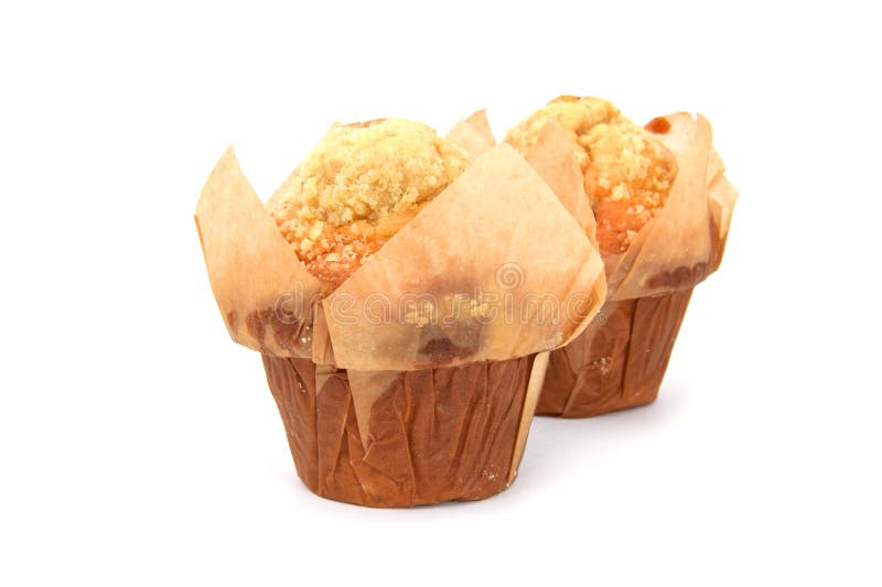 Muffins are Isolated on White Stock Image - Image of isolated, muffins ...