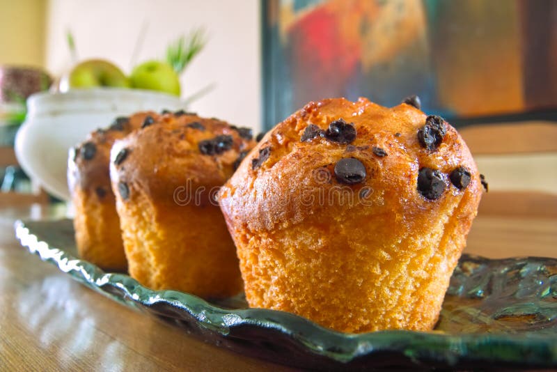 Muffins Served on the Table Stock Image - Image of flour, sweets: 17476709