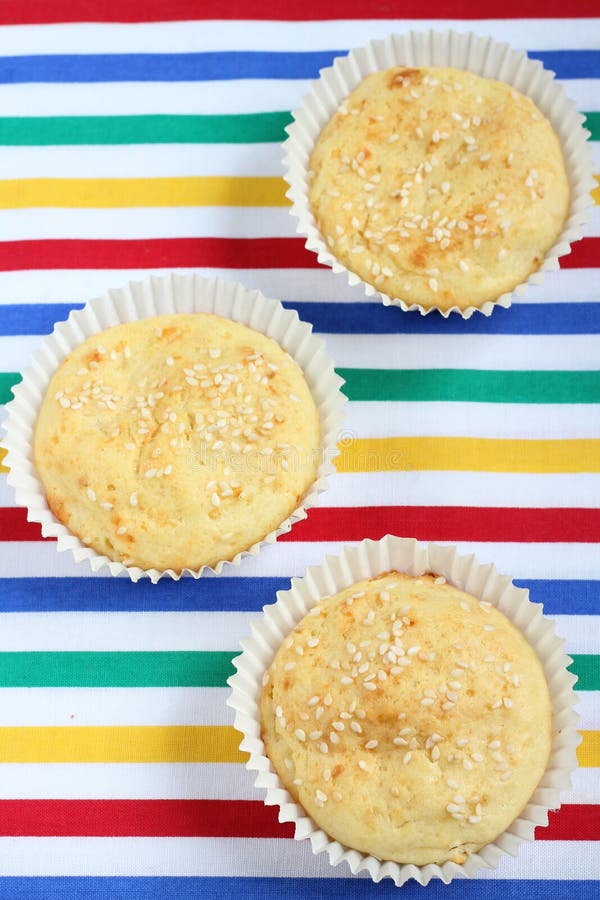 Muffins with sesame stock photo. Image of cake, breakfast - 39747408
