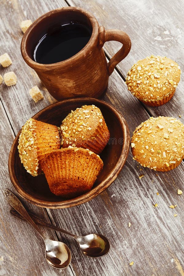 Muffins on the table stock photo. Image of cooking, table - 66683392
