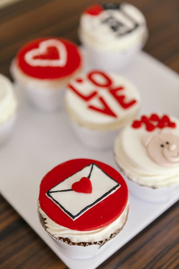 Muffins for valentines day stock image. Image of cupcakes - 109686079