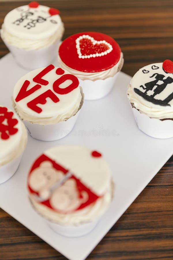 Muffins for valentines day stock image. Image of birthday - 109686185