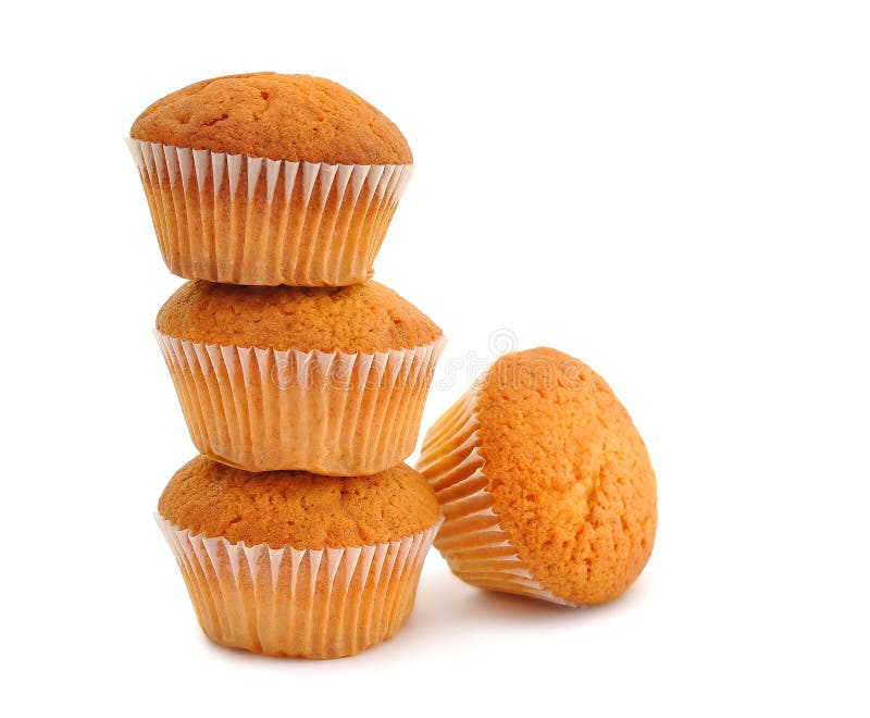 Muffins on a White Background Stock Image - Image of recipe, sweet ...