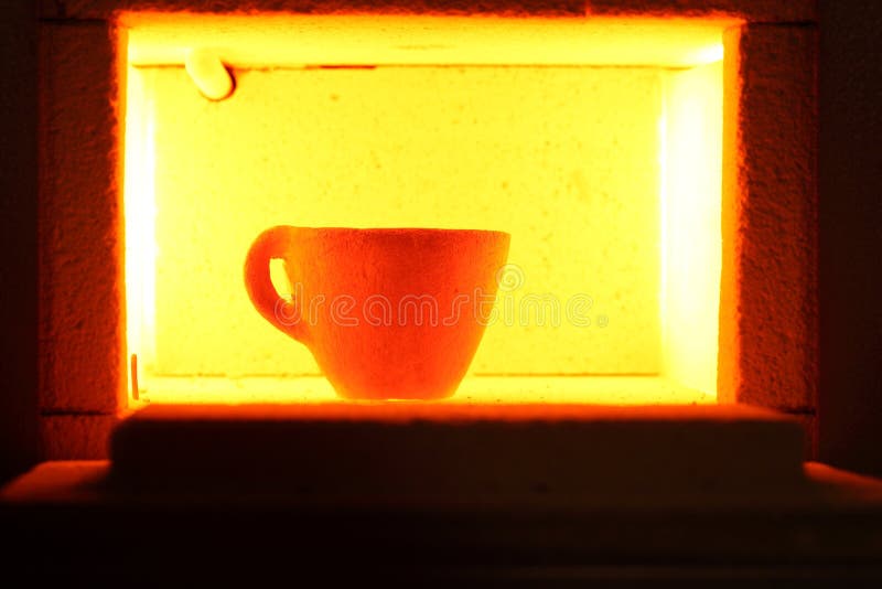 Muffle Furnace with Pottery Stock Image - Image of crafts, glowing ...