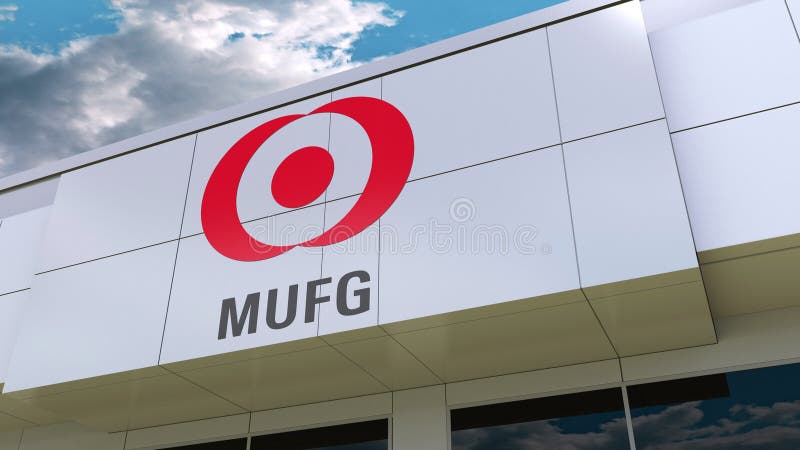 MUFG Logo on the Modern Building Facade. Editorial 3D Rendering ...