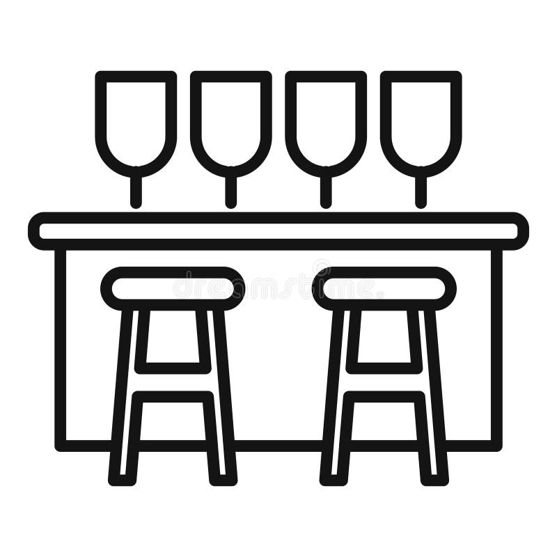 Bar Restaurant Outline Furniture Icon Stock Illustrations – 1,118 Bar ...