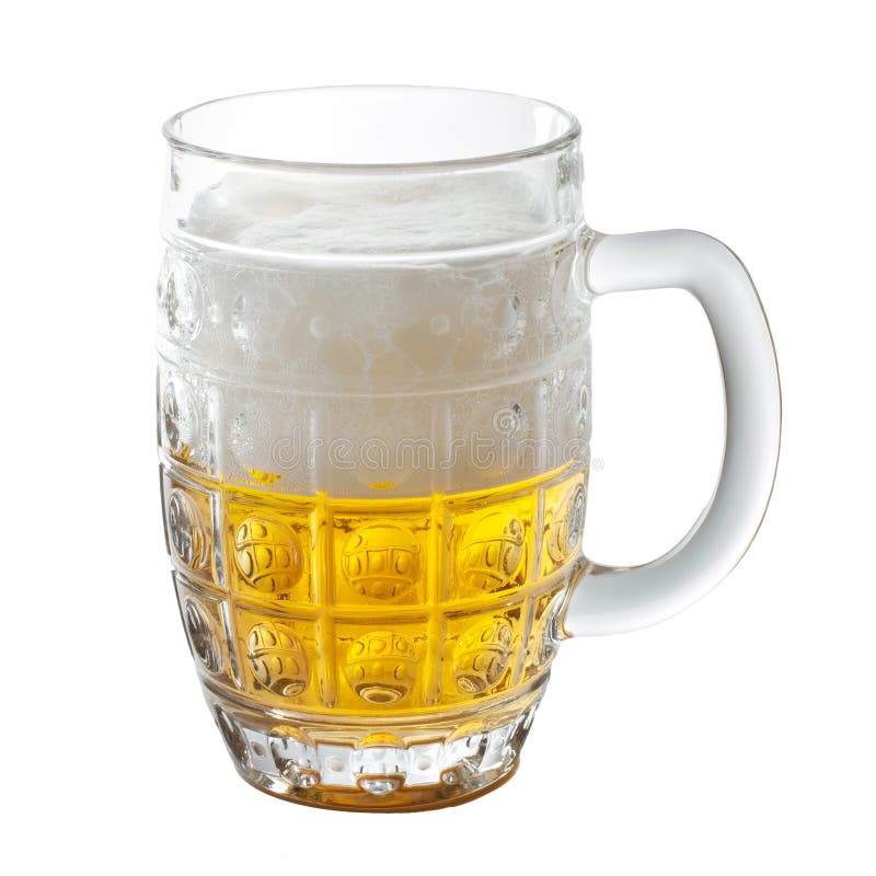 Mug of beer stock image. Image of white, glass, beer - 24152337