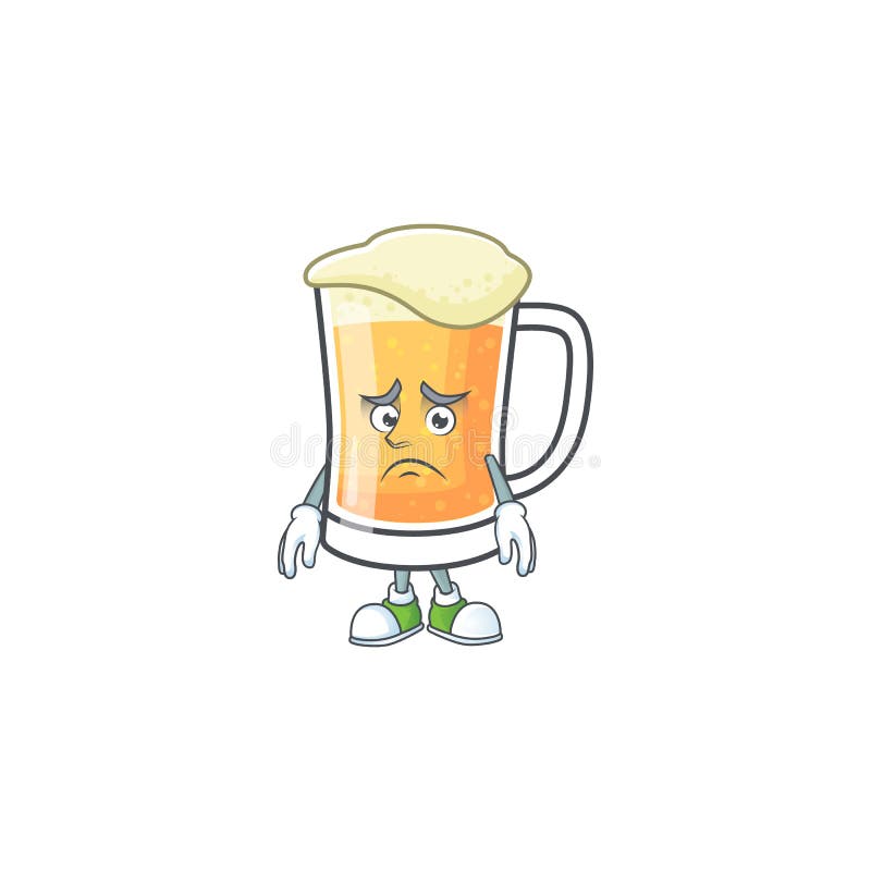Scared beer cartoon stock illustration. Illustration of fobia - 44059253