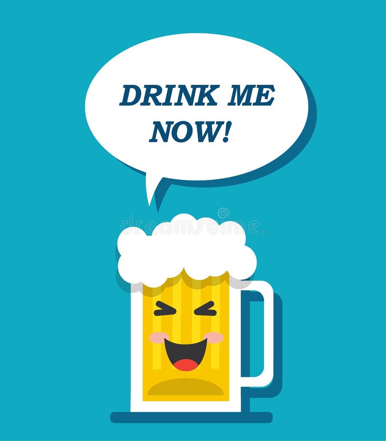 A Mug of Beer is Calling for a Drink Stock Vector - Illustration of ...