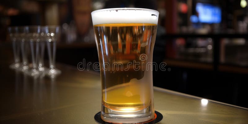 Mug with beer on a counter stock image. Image of drink - 310134757