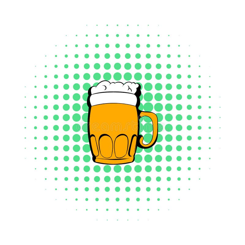 Mug of Beer Icon, Comics Style Stock Vector - Illustration of icon ...