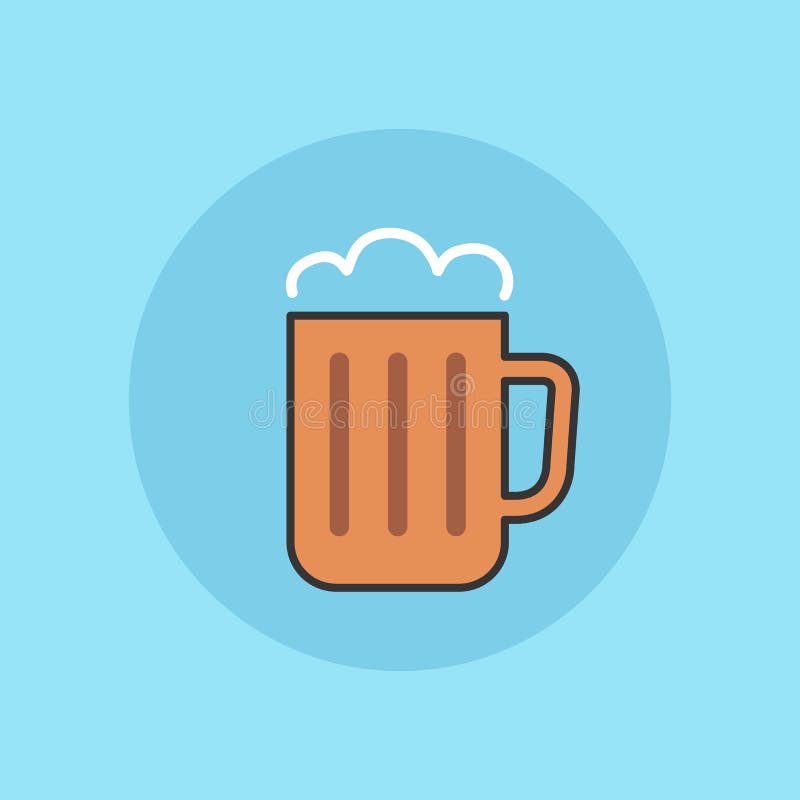 Mug of Beer Simple Flat Vector Illustration Icon Stock Vector ...