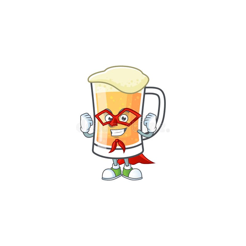 Mug of Beer in a Super Hero Character Stock Vector - Illustration of ...