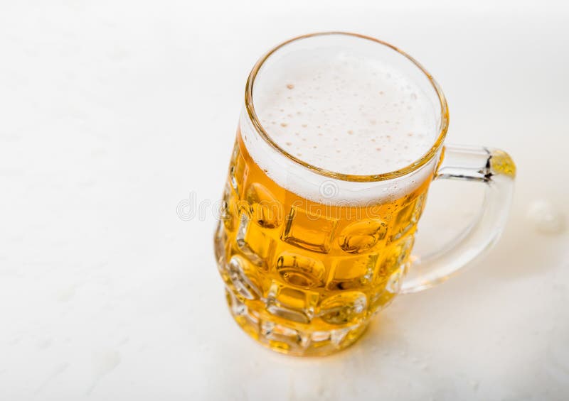 Mug of Beer. Top View. Close-up. Stock Photo - Image of color, glass ...