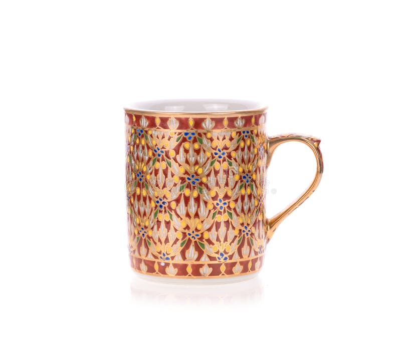 Mug Benjarong Aislado En Fondo Blanco Imagen de archivo - Imagen de ...