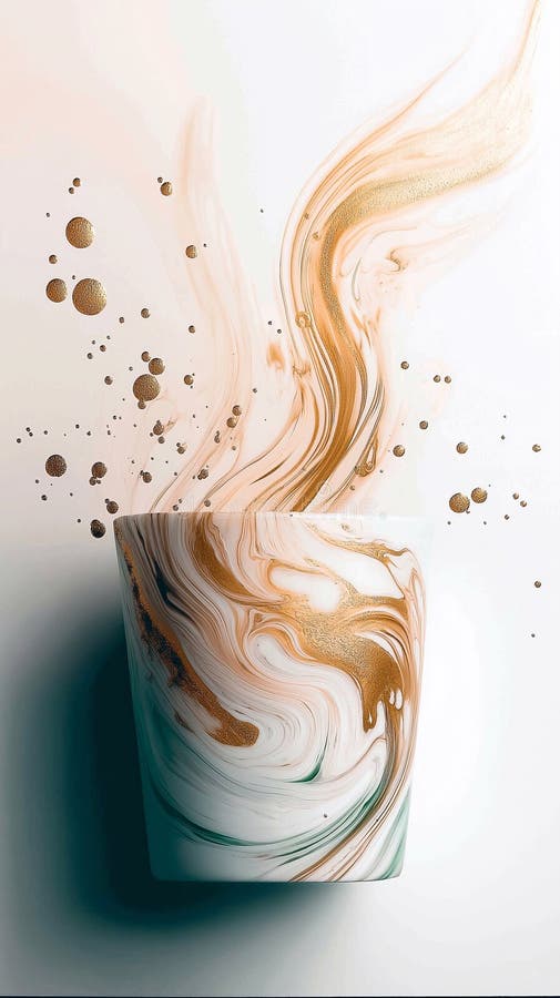 Coffee on a Background of Mocha Mousse Paint Stock Illustration ...