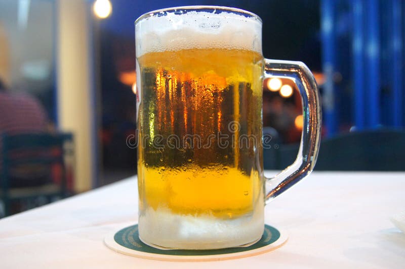 Mug of Cold Beer from the Frost Stock Photo - Image of alcohol, lager ...