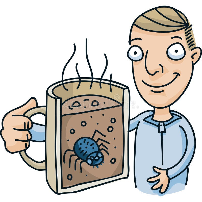 Mug Cross-section with Bug stock illustration. Illustration of insect ...
