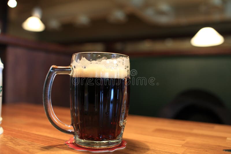 Mug of dark beer stock photo. Image of dark, brown, lifestyle - 35155636