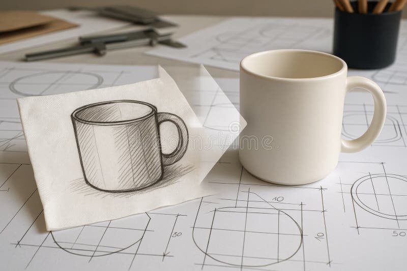 Mug Design Evolution: from Sketch To Prototype on Technical Drawings ...
