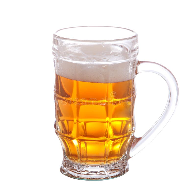 Full Beer Mug Isolated On White Stock Photo - Image of thick, brew ...