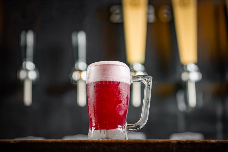 Mug Full of Chopp, with Chopp Pilsen on a Rustic Table Stock Image ...