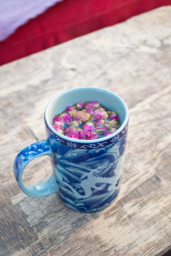 Mug of herbal tea stock image. Image of herb, flower - 26330703