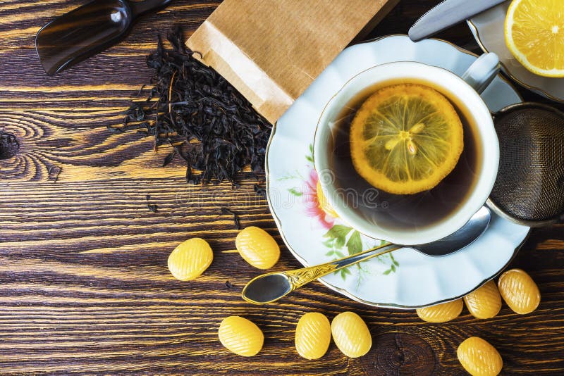 Mug of hot sweet tea stock photo. Image of freshness - 50859472