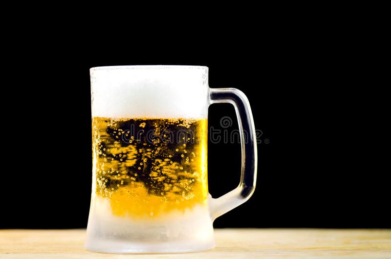 Mug of Ice Cold Beer stock photo. Image of white, transparent - 81983494