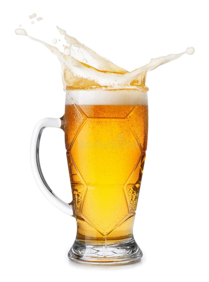 Beer with splash stock photo. Image of pour, isolated - 93862684